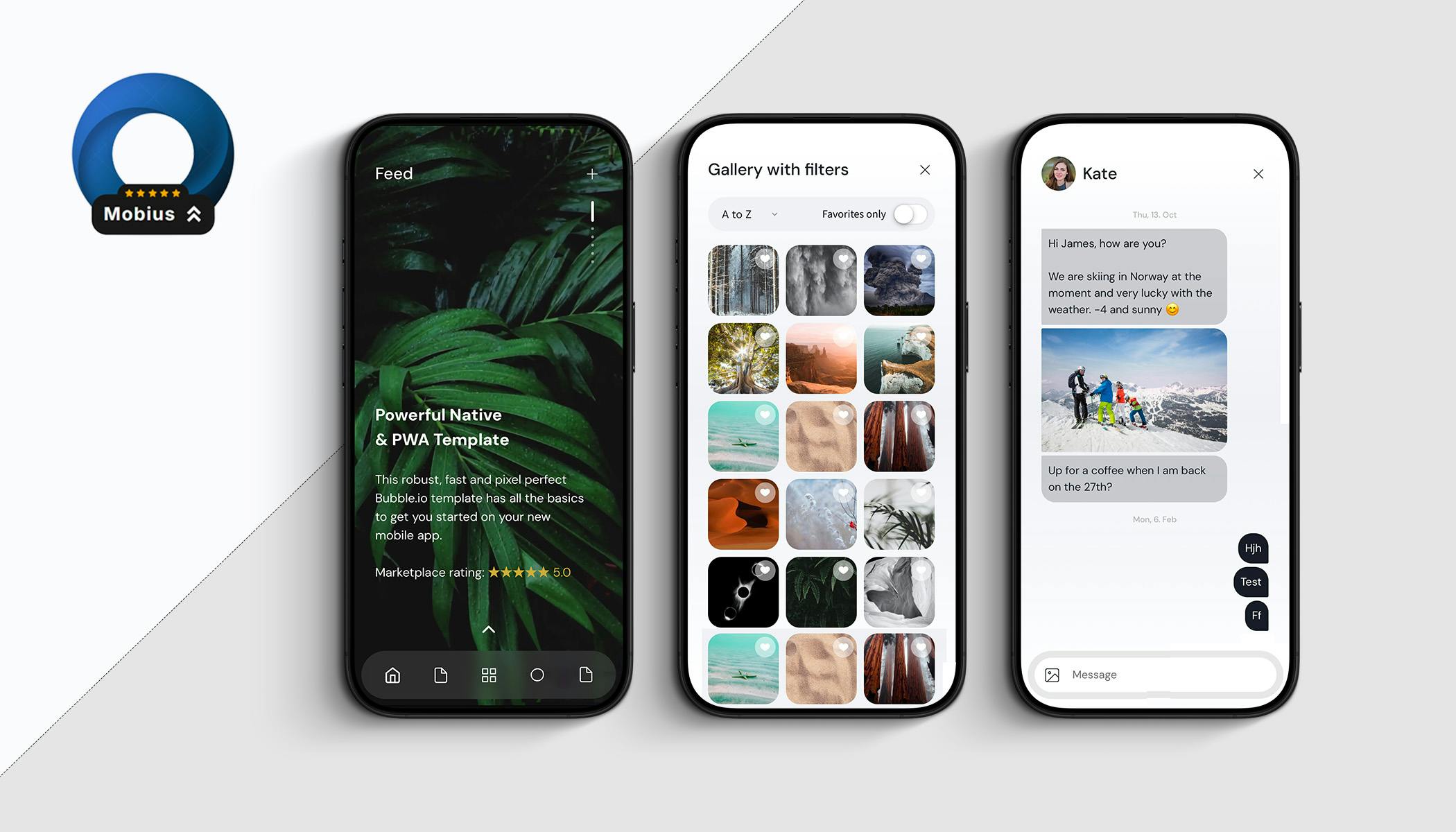 Mobius - Mobile, Native & PWA Template | Bubble Mobius - Mobile, Native & PWA Template | Bubble