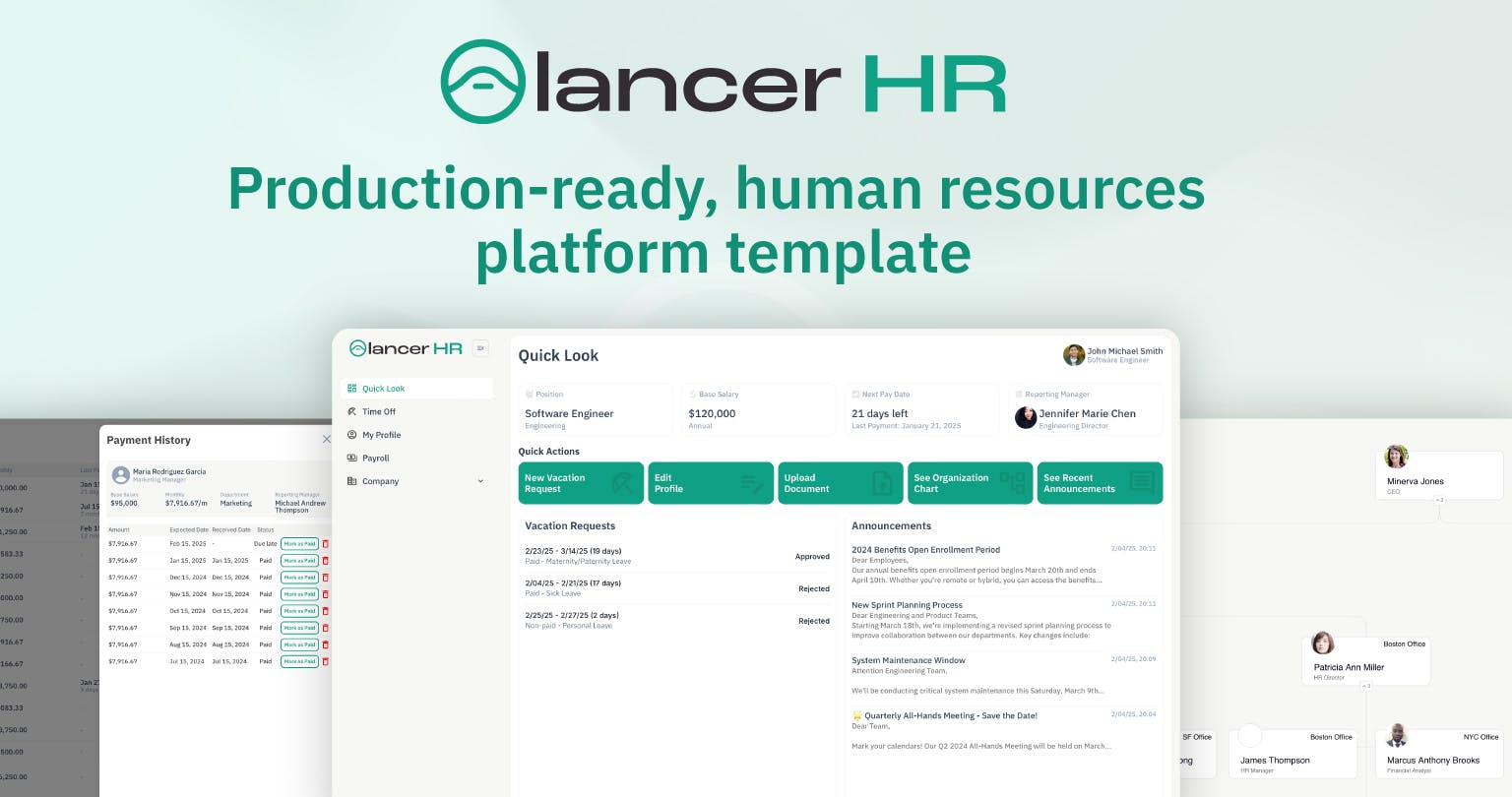 Lancer HR: Internal HR Tool Template | Bubble