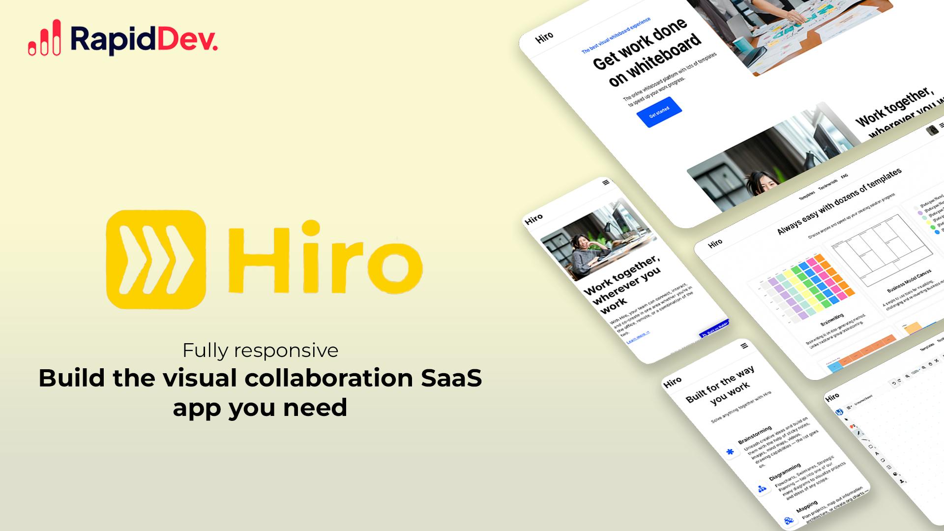 Whiteboard Saas - Hiro Template | Bubble