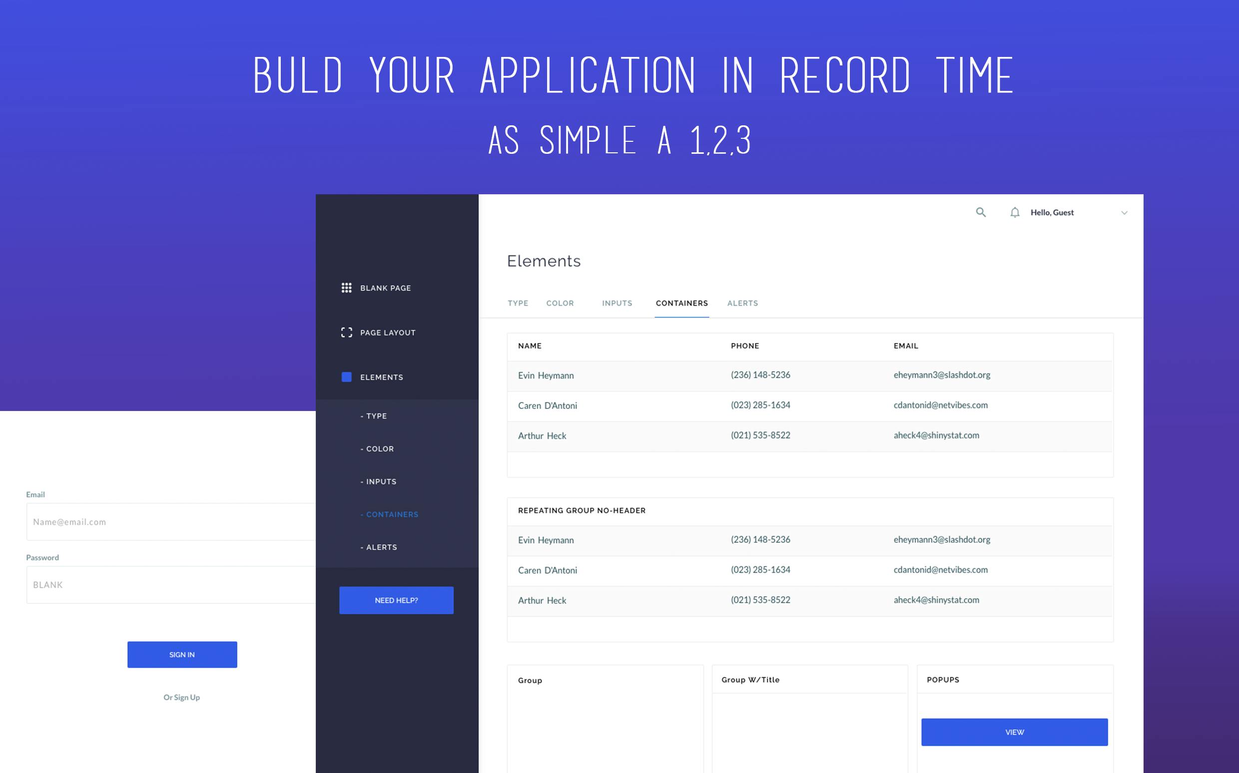 Main Frame (ux/ui) Template | Bubble