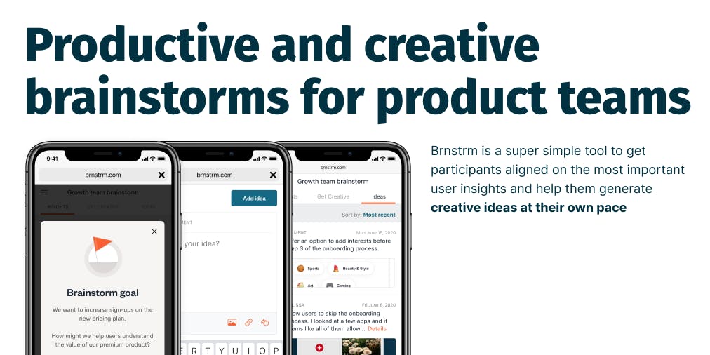 Free brainstorming and Ideation tool for product & creative teams - Brnstrm