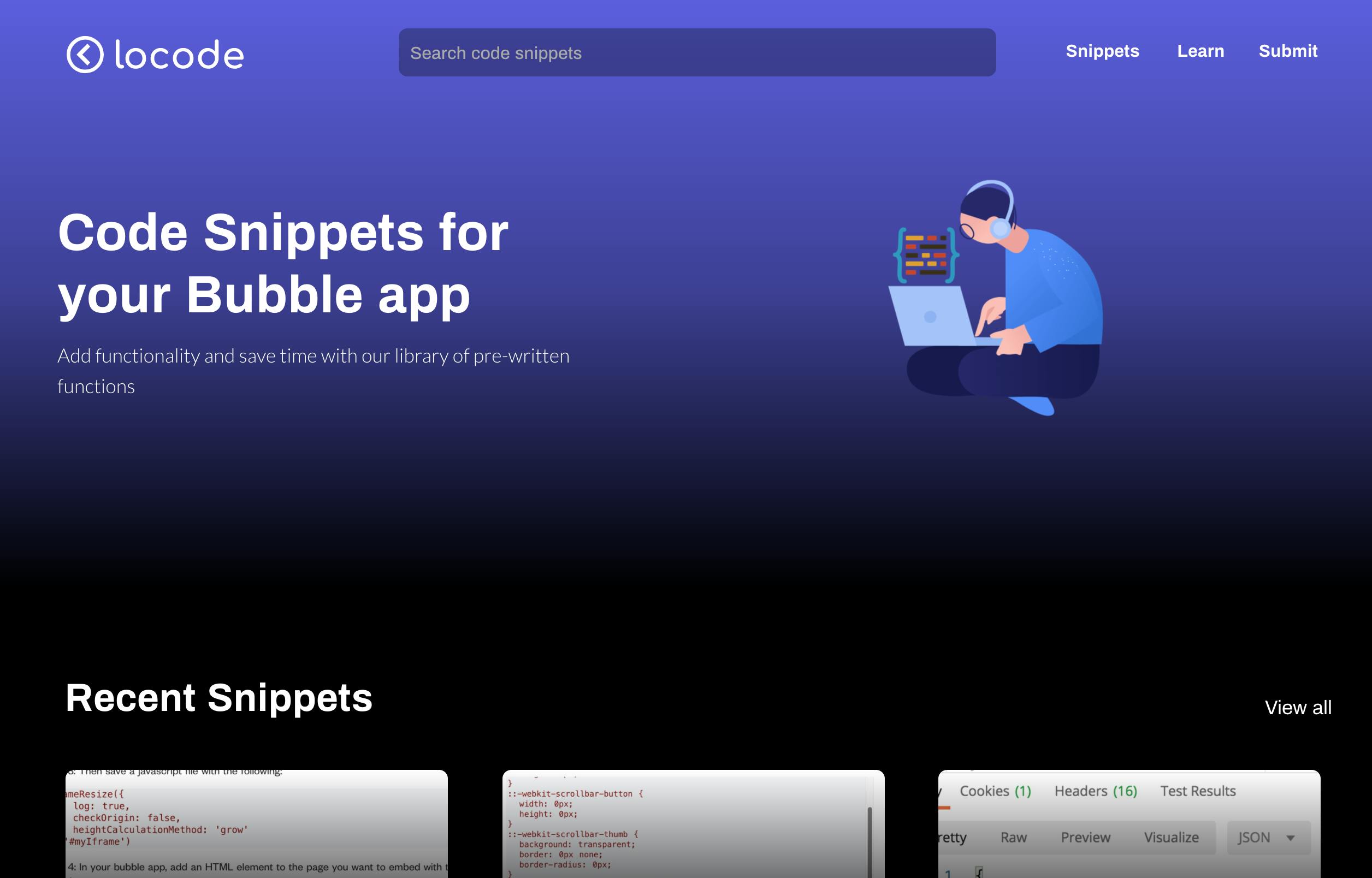 Introducing locode.io - Code Snippets for your Bubble app 🚀 - Showcase ...