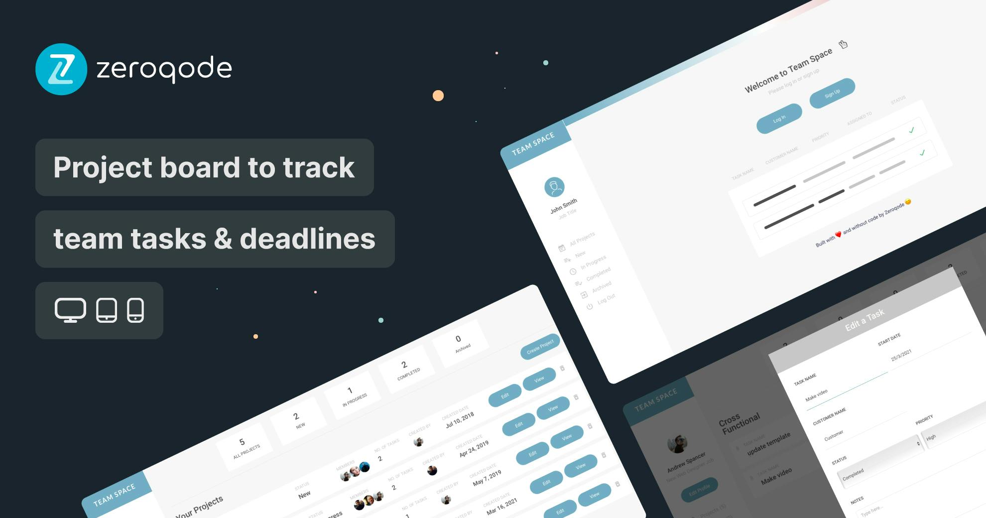 TeamSpace - Projects + Tasks Template | Bubble