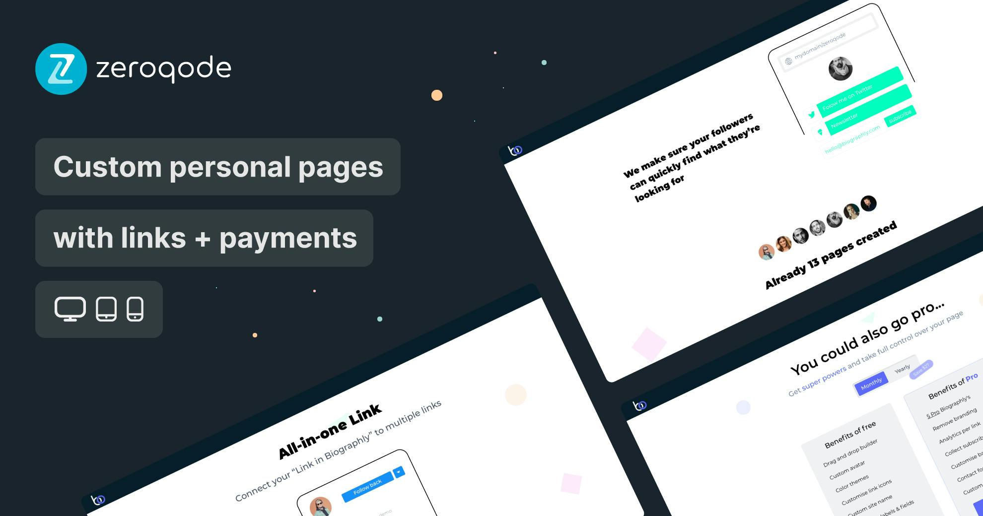 Personal Page & Bio Builder Template | Bubble