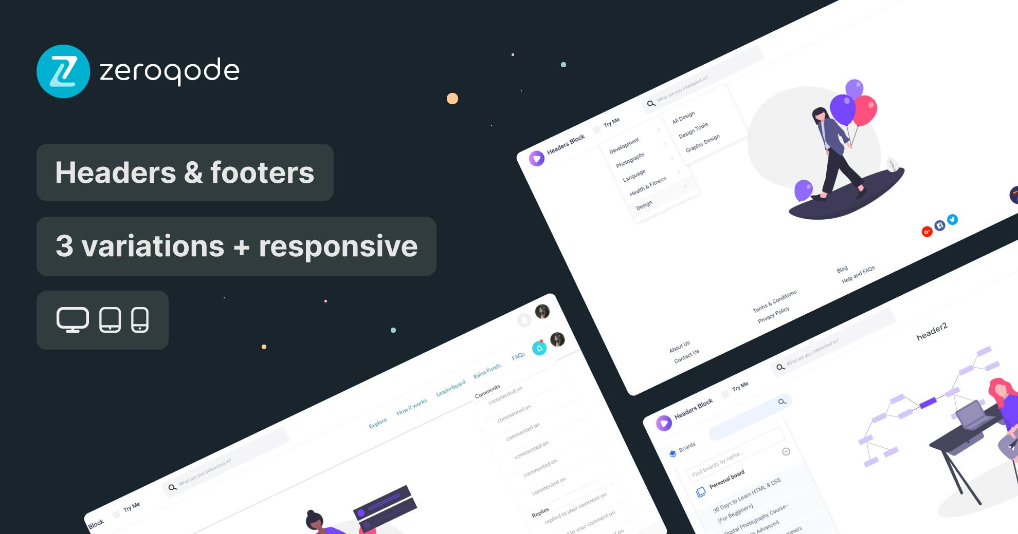 Headers & Footers Block Template | Bubble