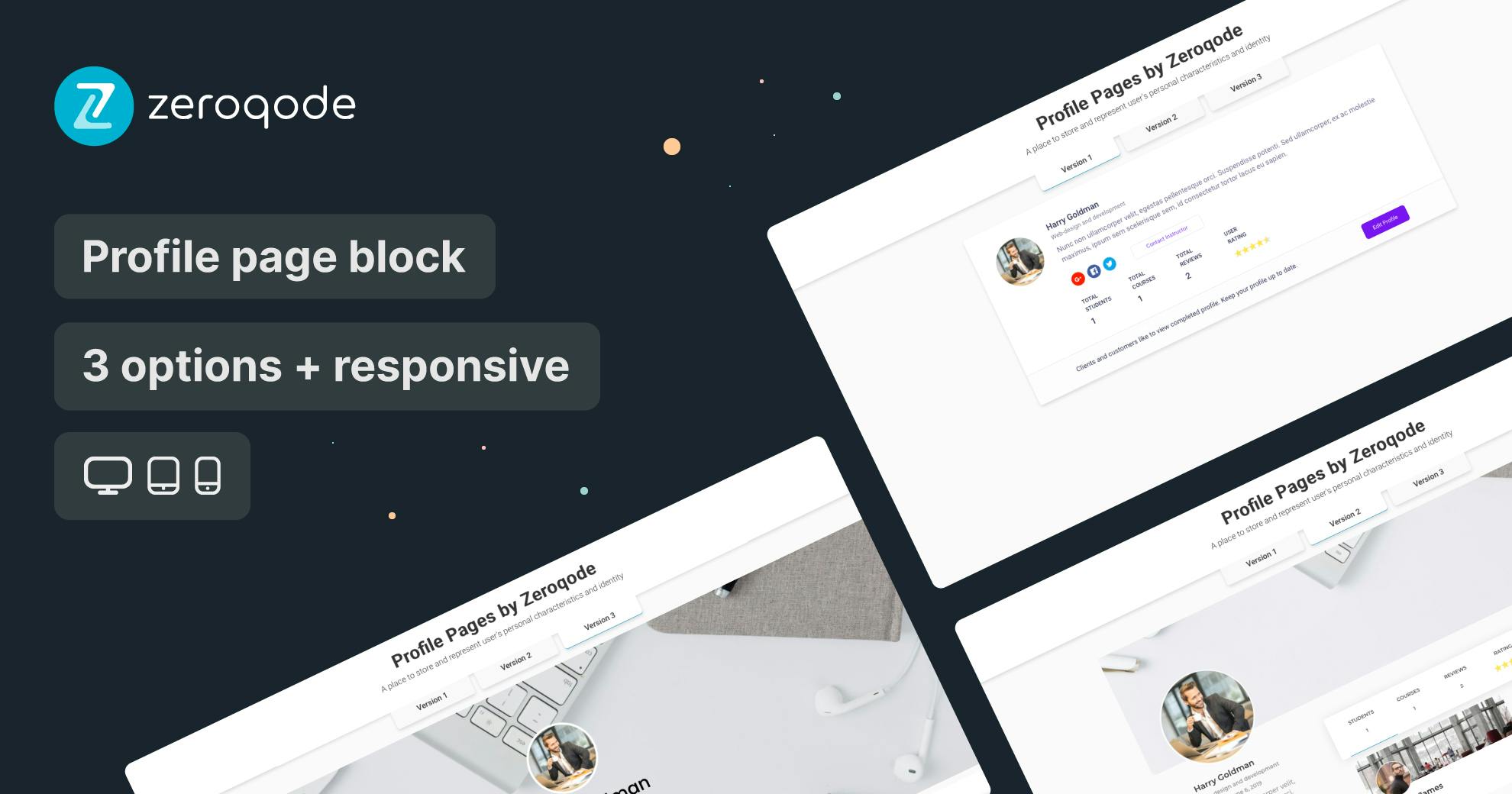 Profile Page Block Template | Bubble