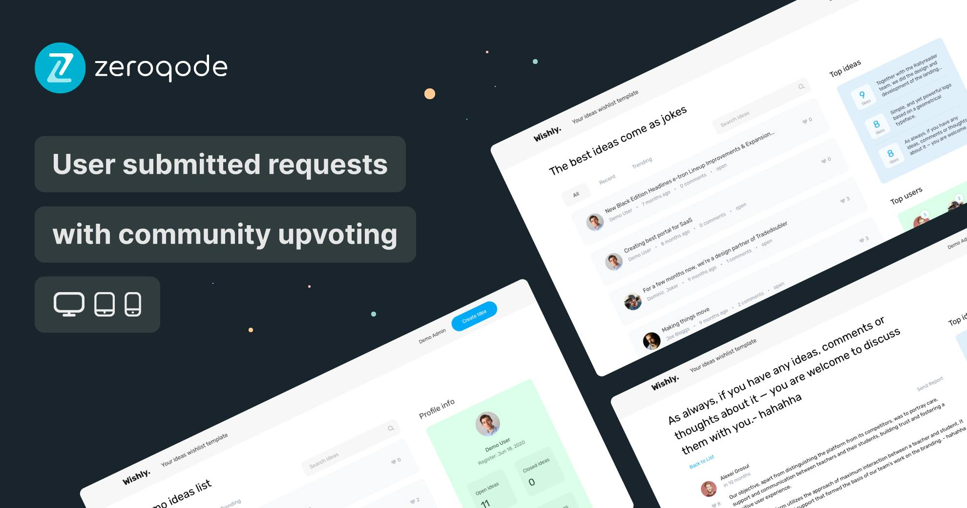 Wishly - Feature Wishlist Template | Bubble