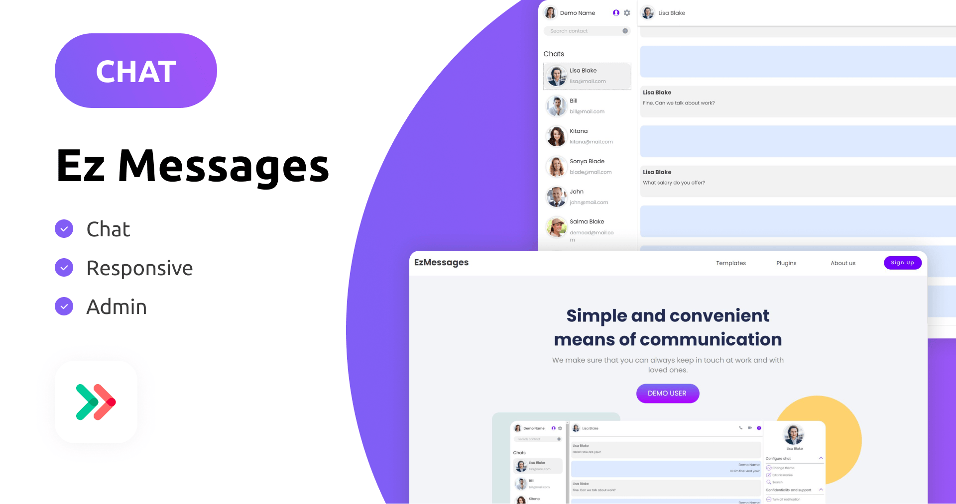 Ez Messages - Chat Template | Bubble