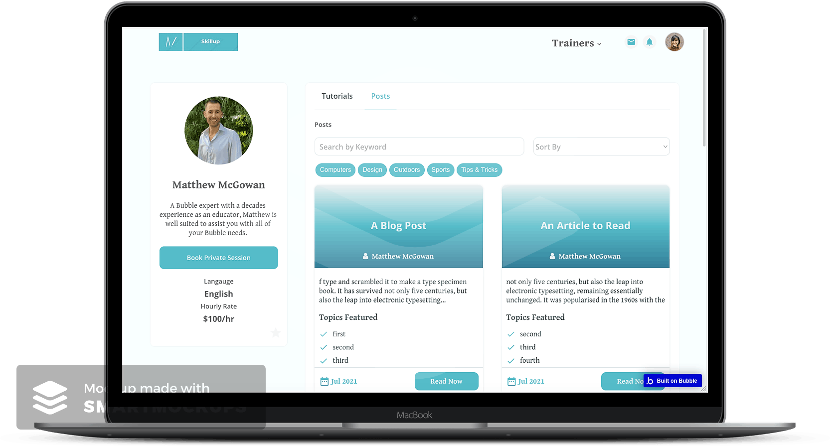 Skillup - Online Training Template | Bubble