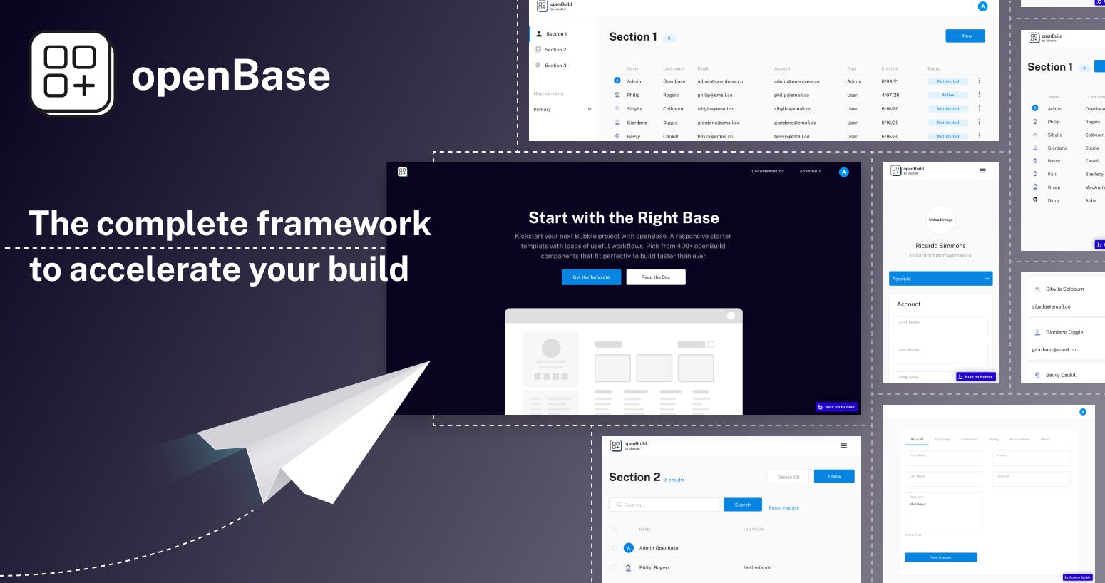 openBase Starter Framework Template | Bubble