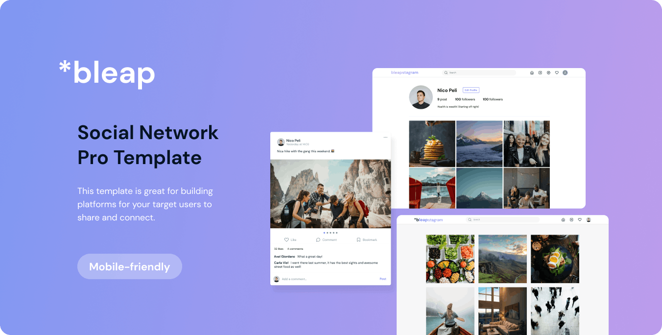 Social Network Pro Template | Bubble