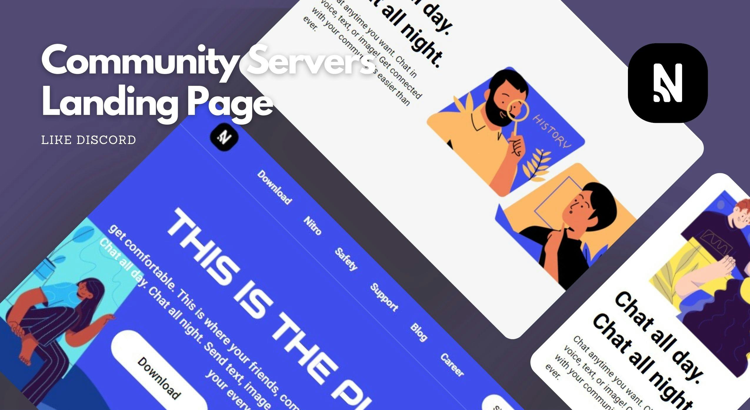 Social Chat App like Discord Template | Bubble