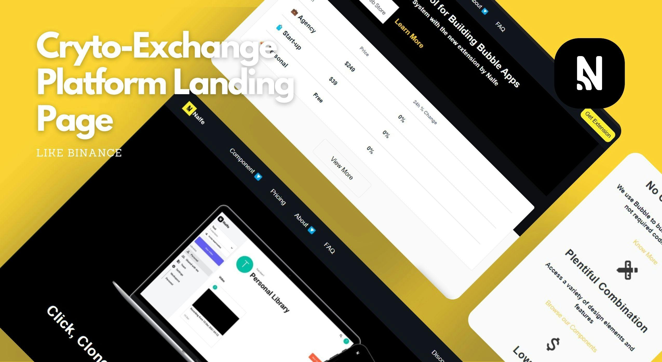 Crypto Exchange like Binance Template | Bubble