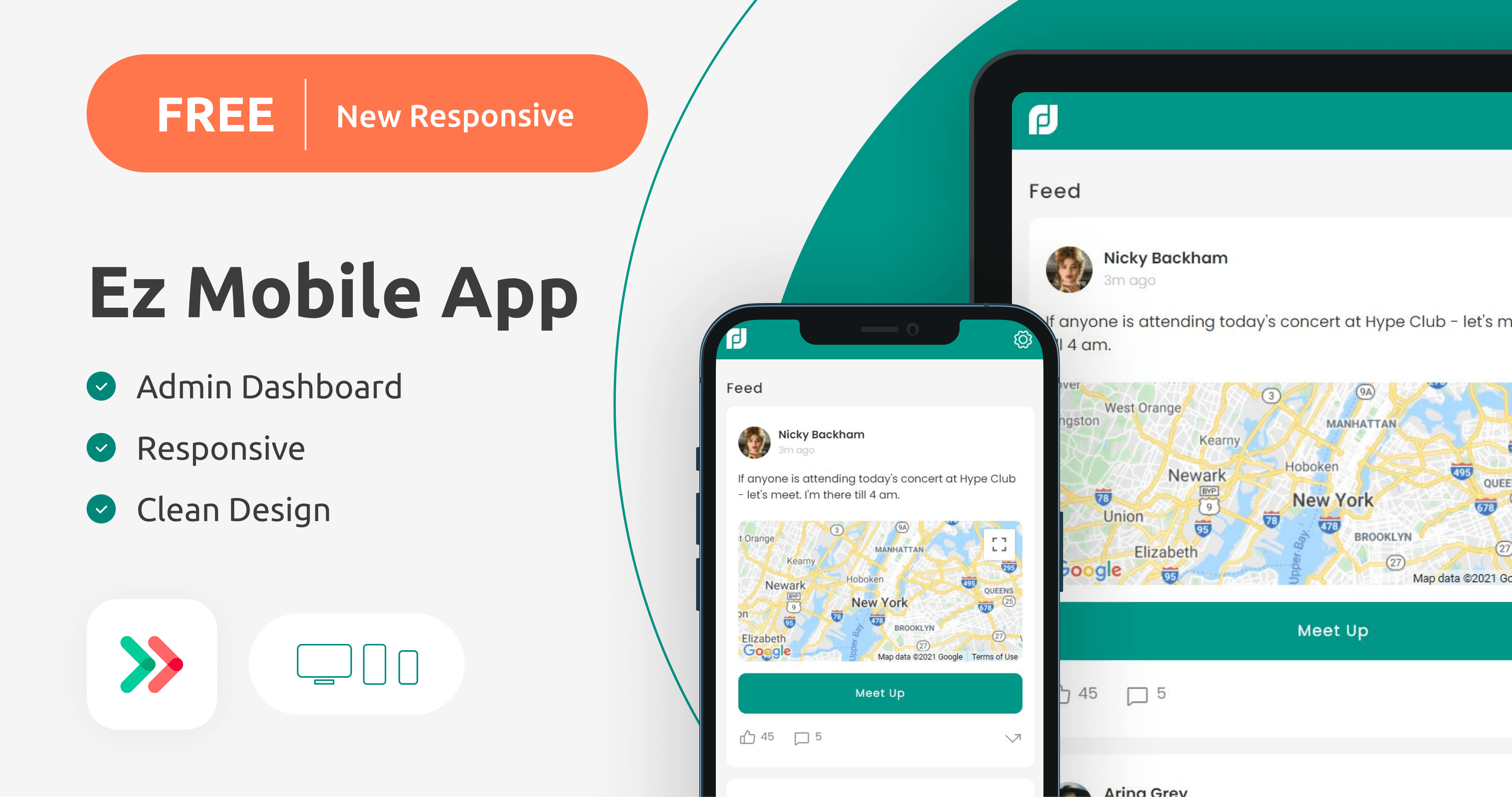 Ez Mobile App Design v2.0 Template | Bubble