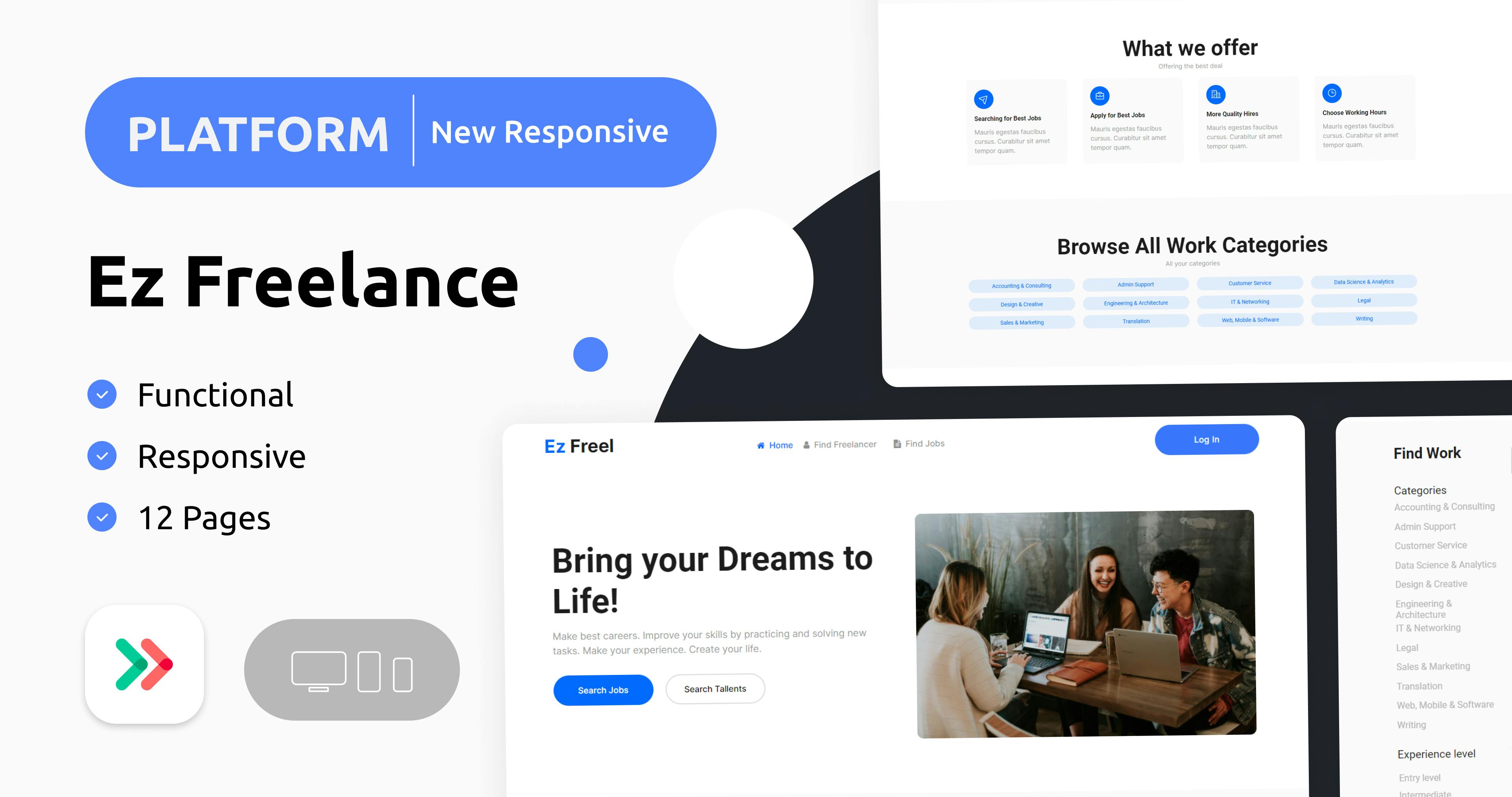 Ez Freelance like Upwork Template | Bubble