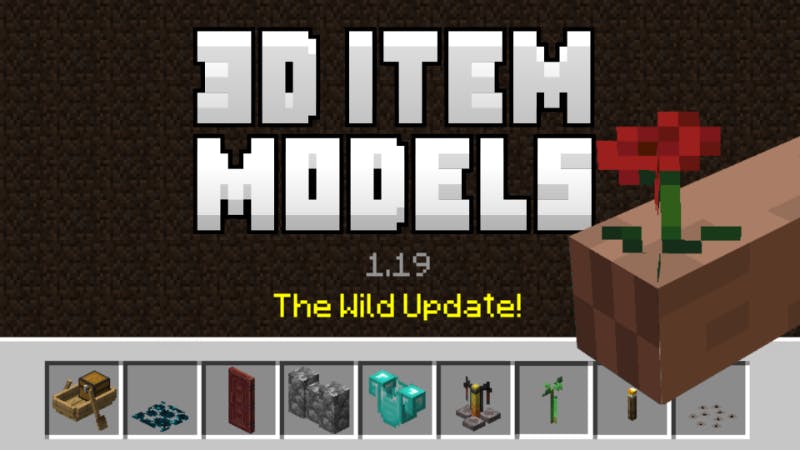 3D Item Models for 1.19 | v1.3.0｜MineAdd - マイクラ配布サービス