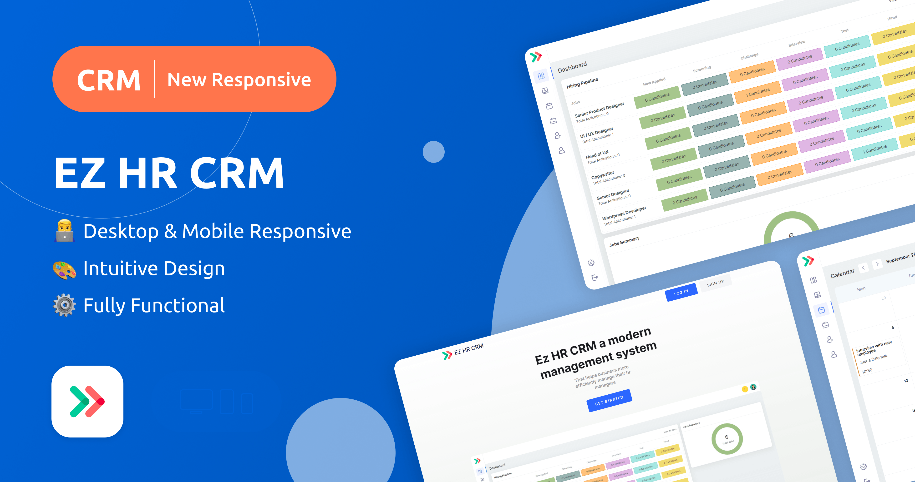 Ez Hr CRM Dashboard Template | Bubble