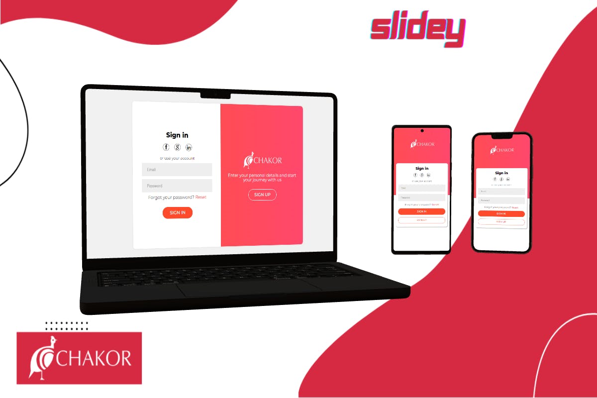 Slidey Signup/Login Template | Bubble