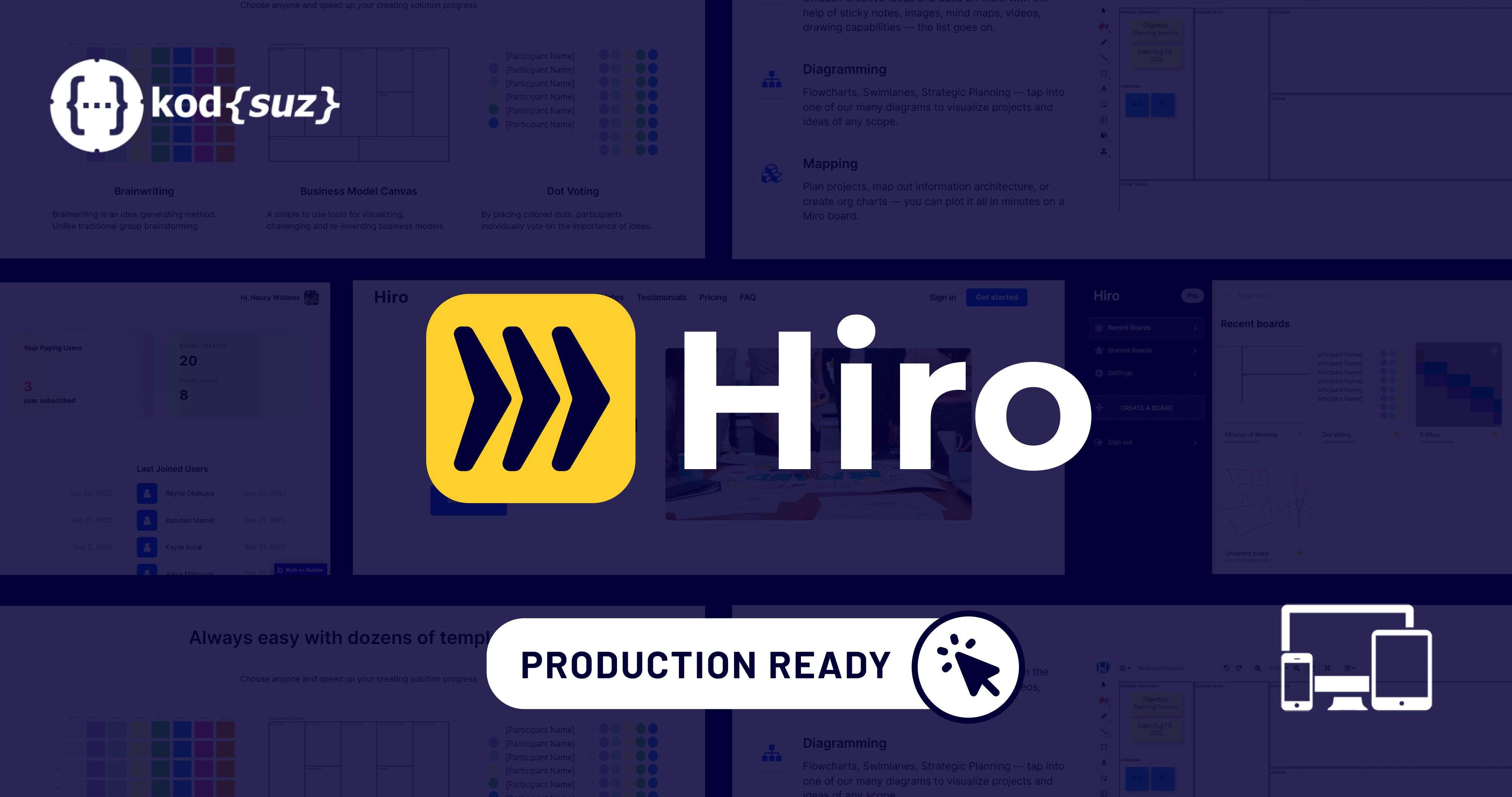 Whiteboard Saas - Hiro Template | Bubble