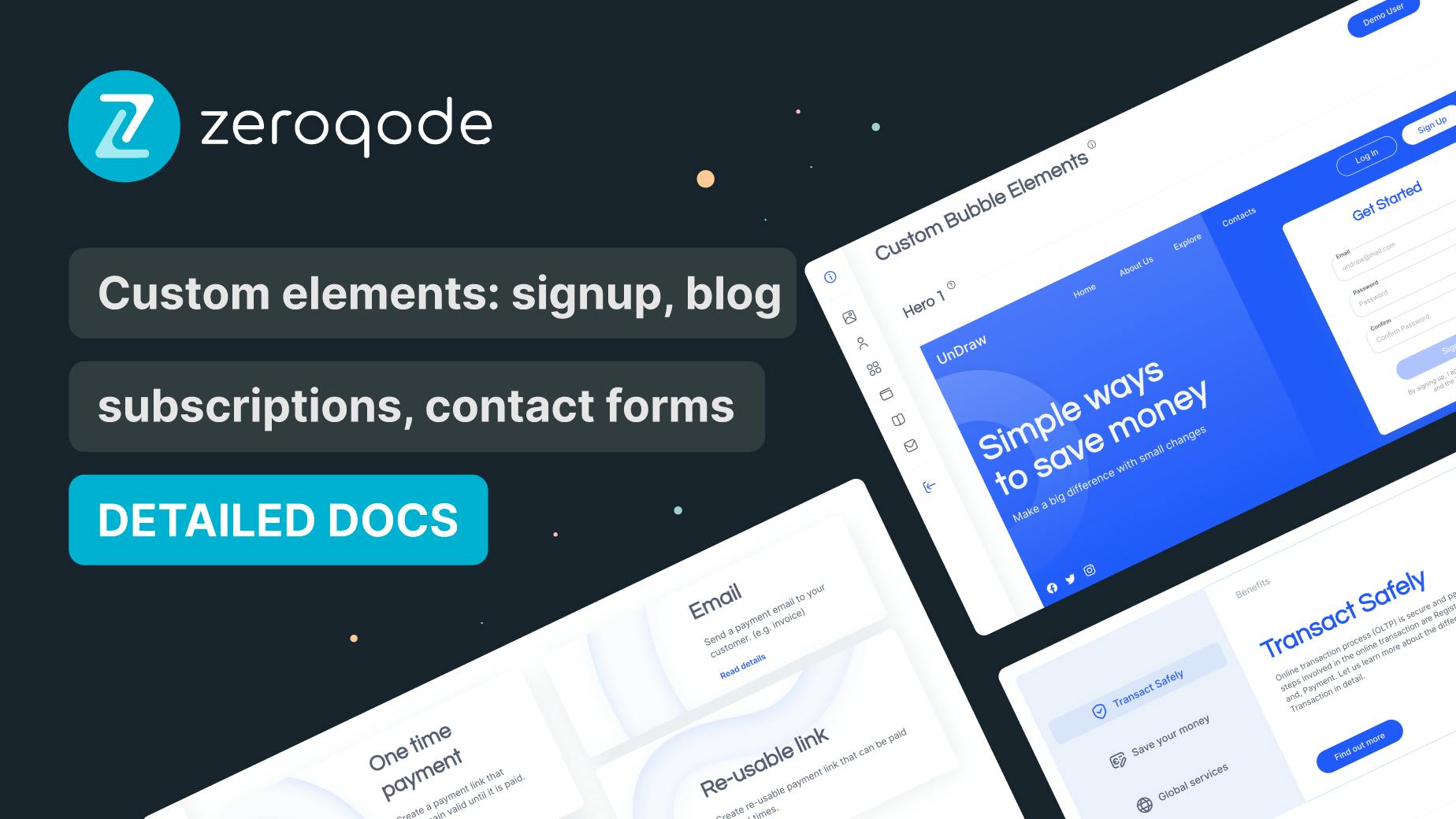 Custom Elements Block Template | Bubble