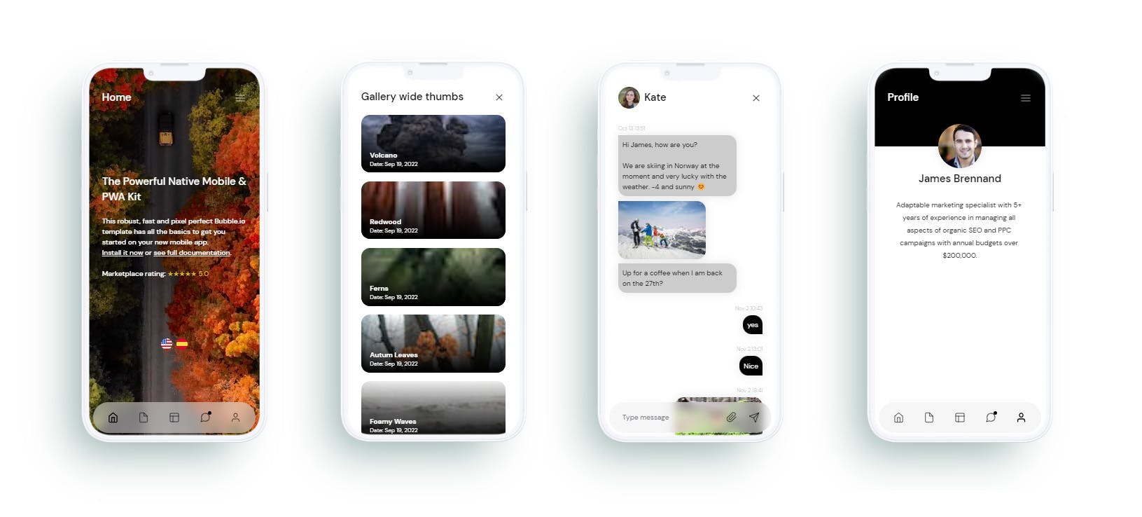 Powerful Native & PWA Kit 7 Template | Bubble Powerful Native & PWA Kit 7 Template | Bubble