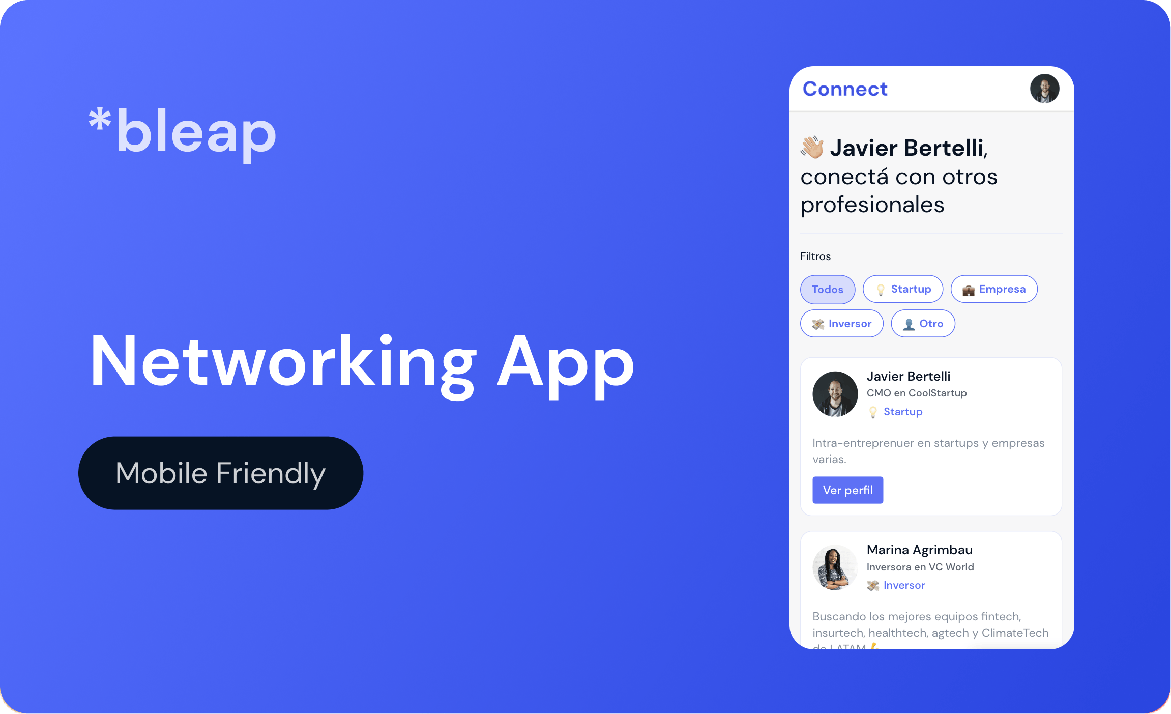 Networking App Template | Bubble